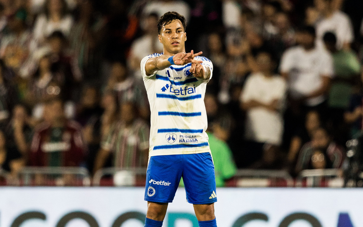 Artilheiro do Brasileiro, Kaio Jorge celebra gol pelo Cruzeiro e ...